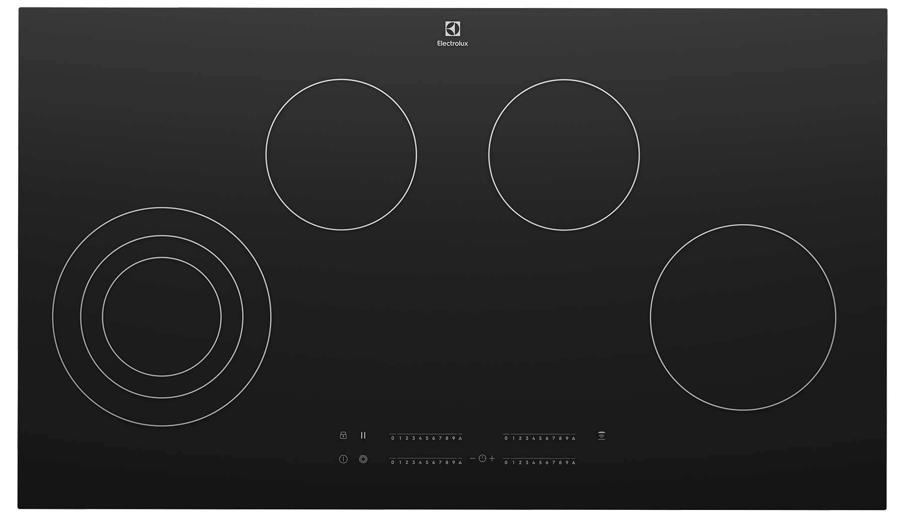 90cm UltimateTaste 300 4 zone ceramic cooktop - EHC944BE | Electrolux ...