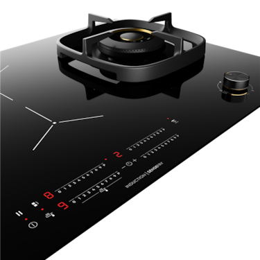 90cm UltimateTaste 900 hybrid gas and induction cooktop - EHH957BE ...