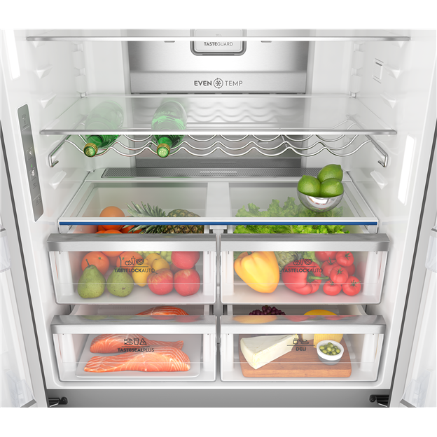 562L UltimateTaste 700 quad door fridge - Matte charcoal black ...