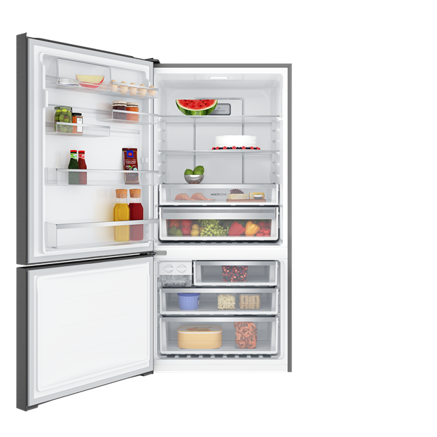 496L UltimateTaste 500 bottom freezer fridge - Matte Black - EBE5007BD ...